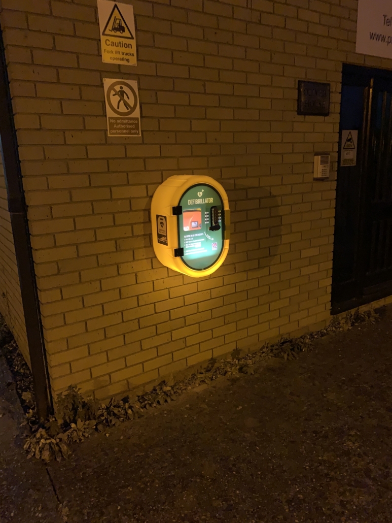 New Public AED Installed Outside PFC Offices - PFC Engineering Ltd